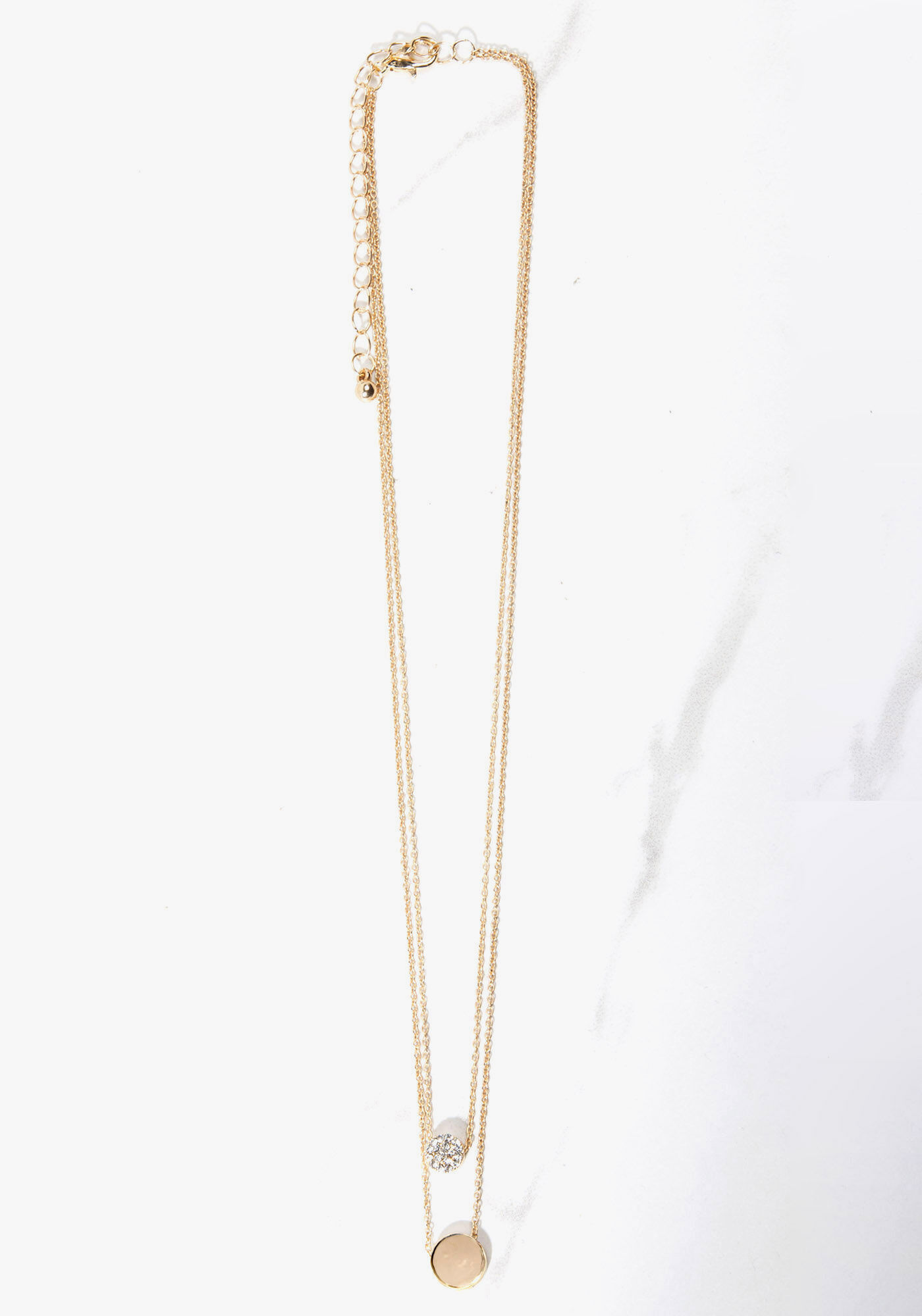 double strand thin gold chain necklace Bootlegger 2000006864