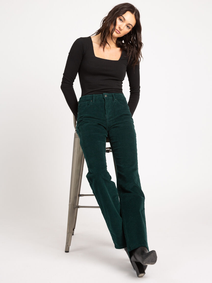 corduroy high rise slim boot Bootlegger 2000006659