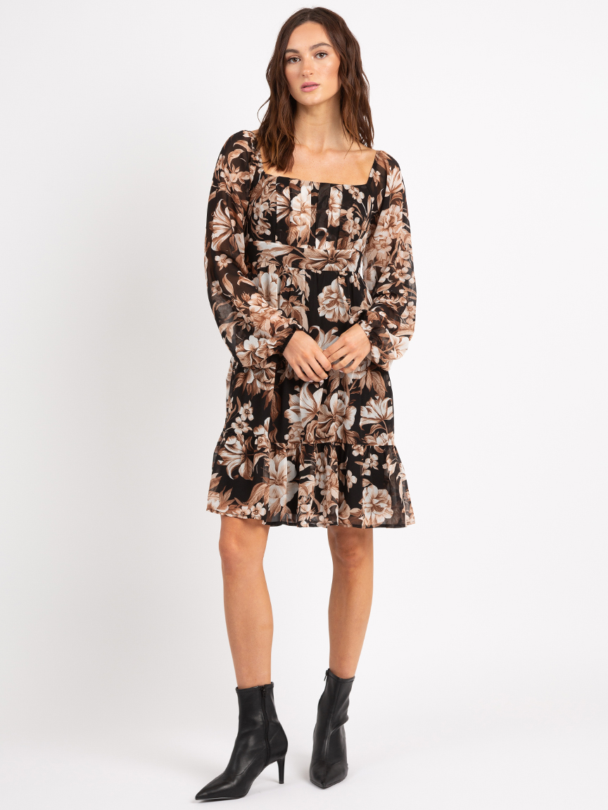 granger square neck knee length dress Bootlegger 2000007486