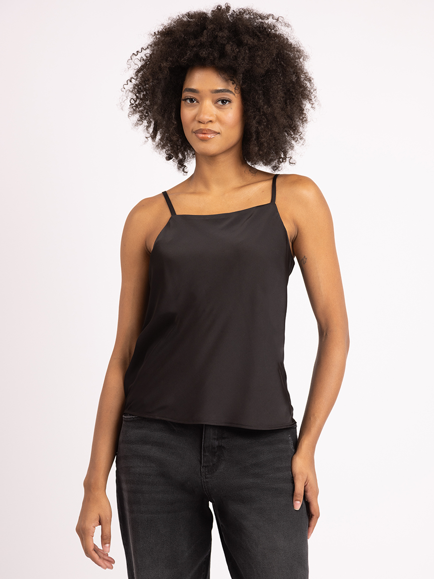 nicki square neck satin top Bootlegger 2000007842