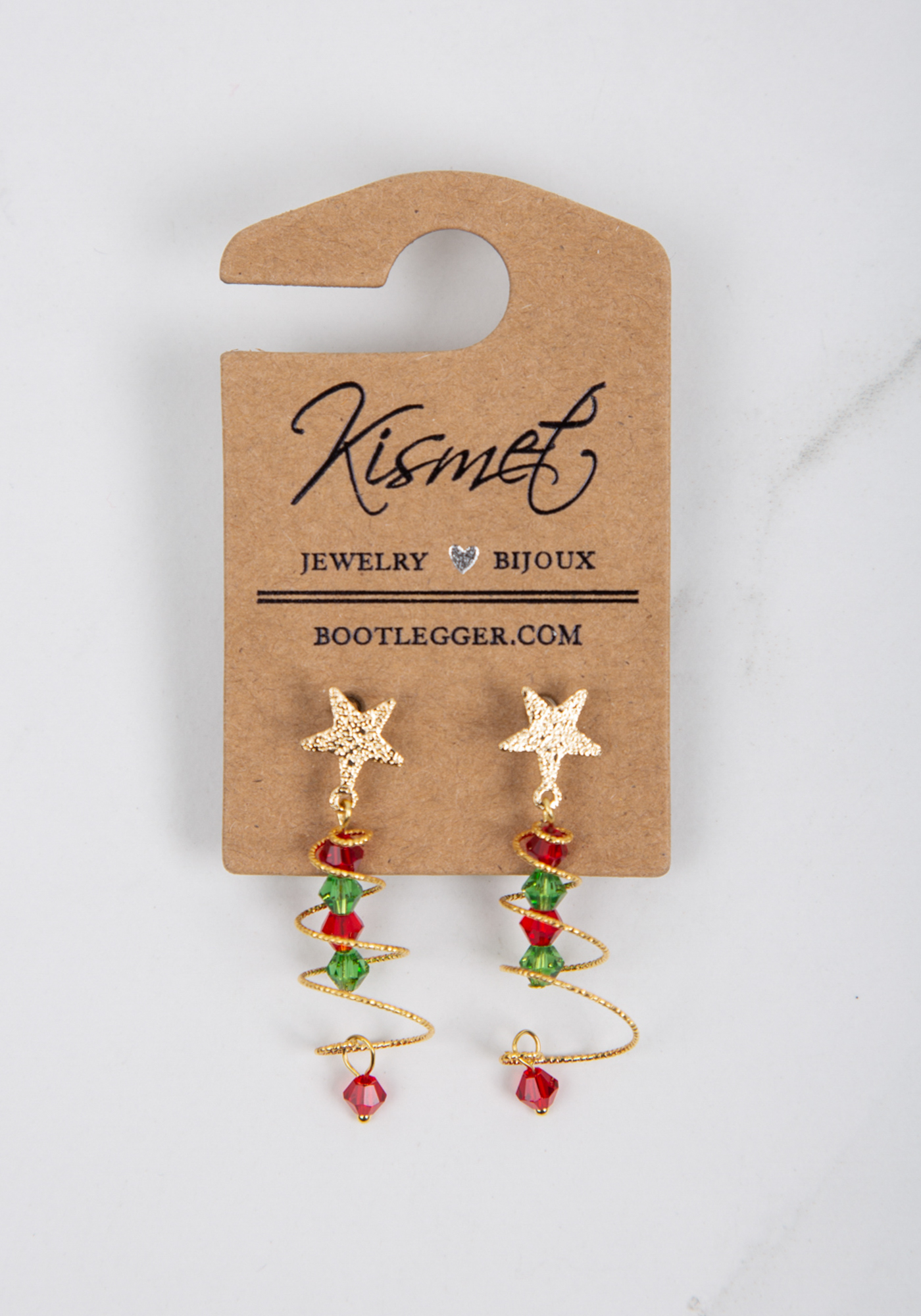 gold christmas tree earring Bootlegger 2000006161