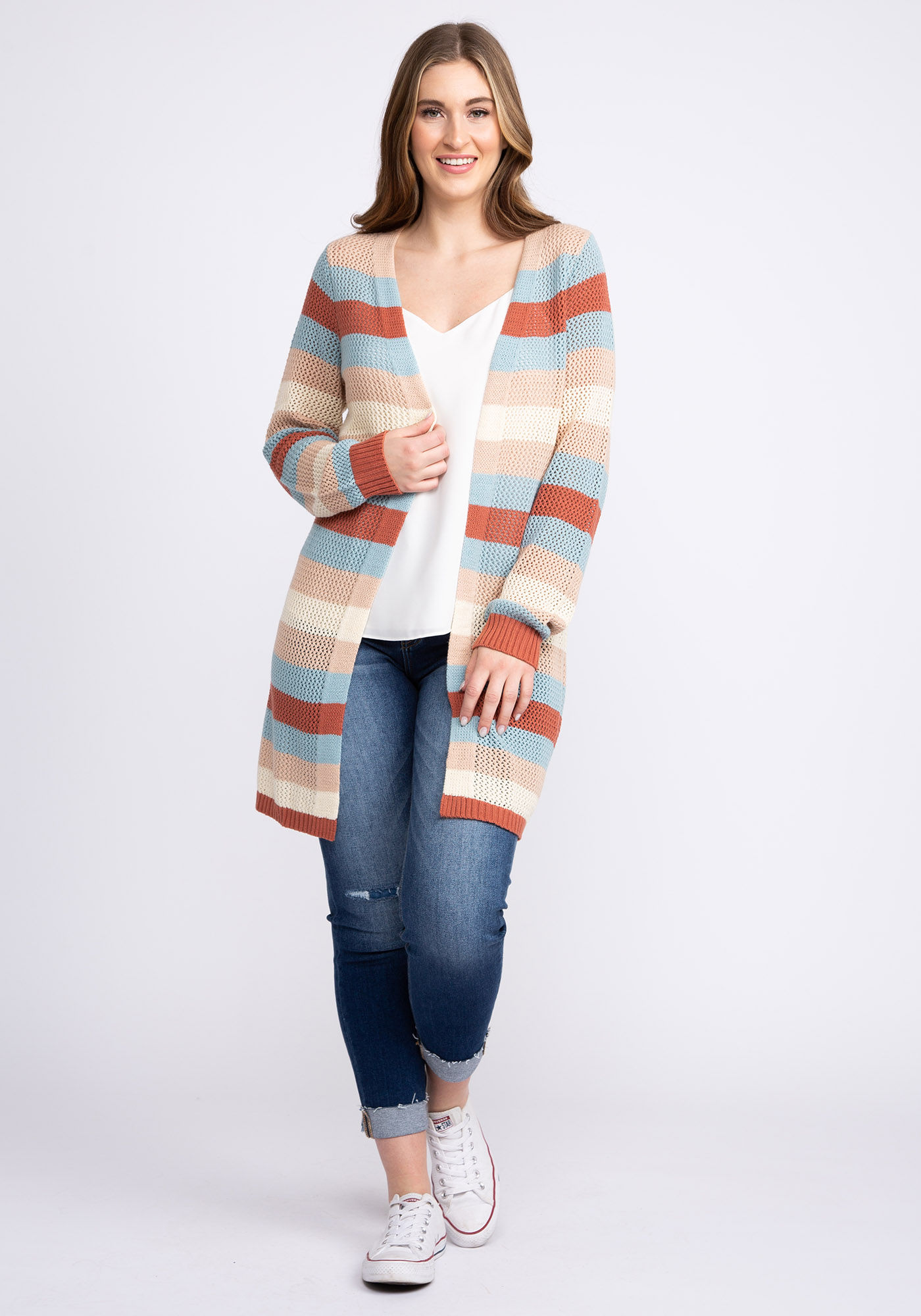 polina striped open cardigan Bootlegger 2000005912