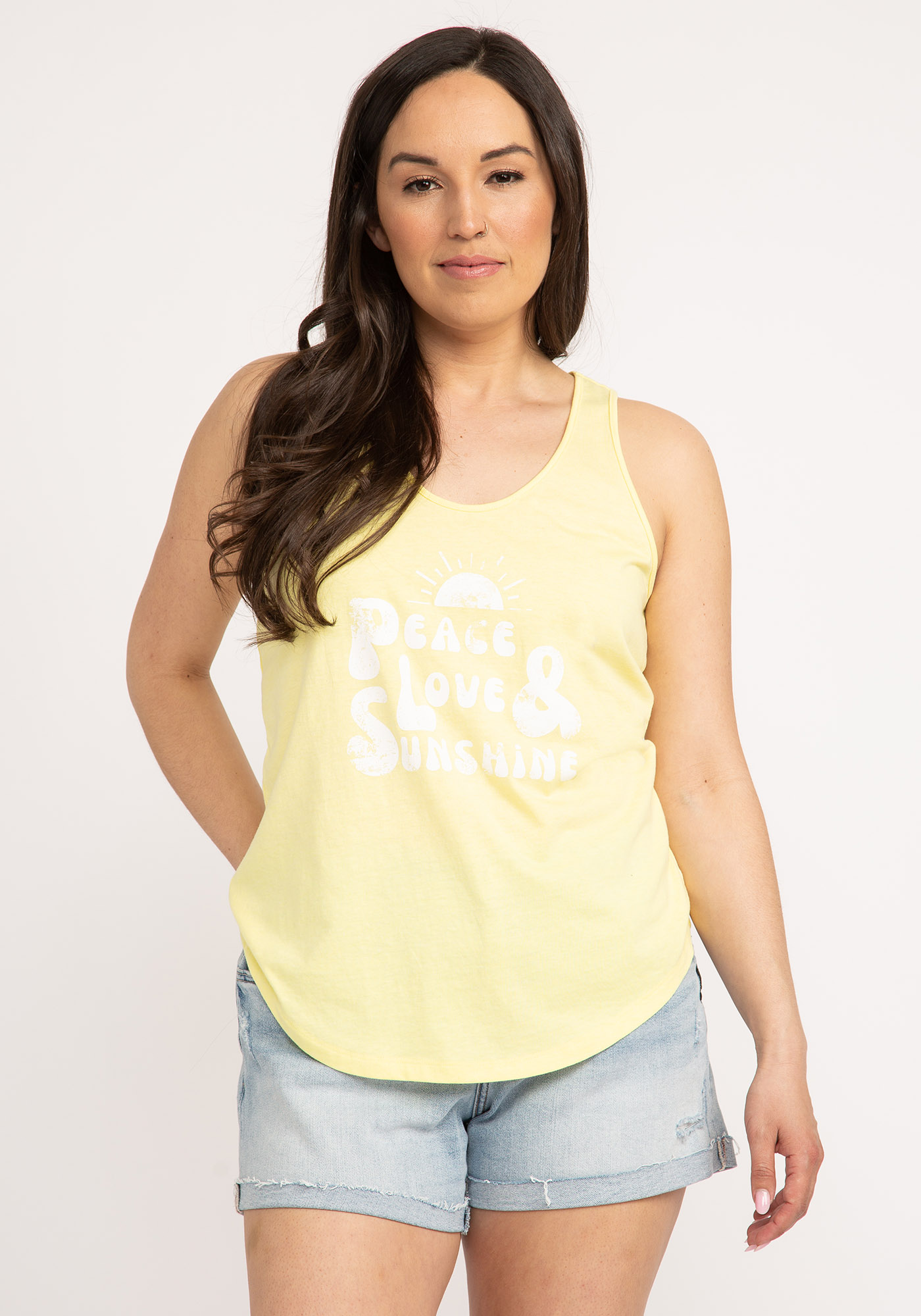 sunshine basic racerback graphic tank Bootlegger 2000006255