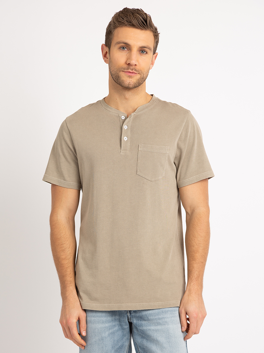 murray washed henley t with pocket Bootlegger 2000006947
